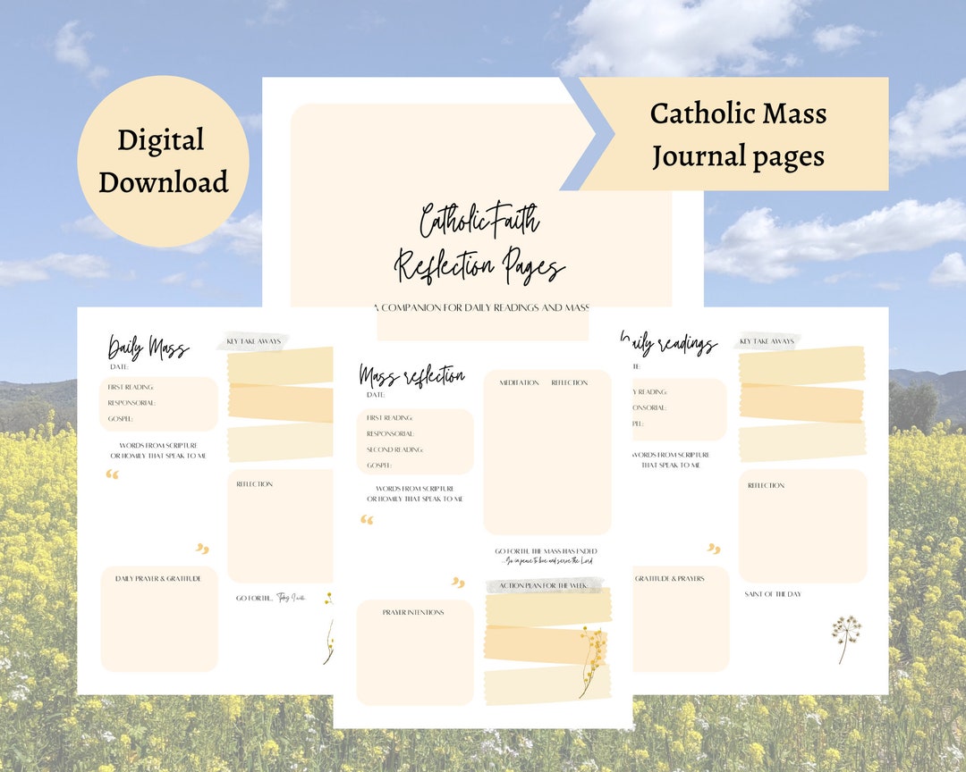 Catholic MASS Reflection Pages - Etsy