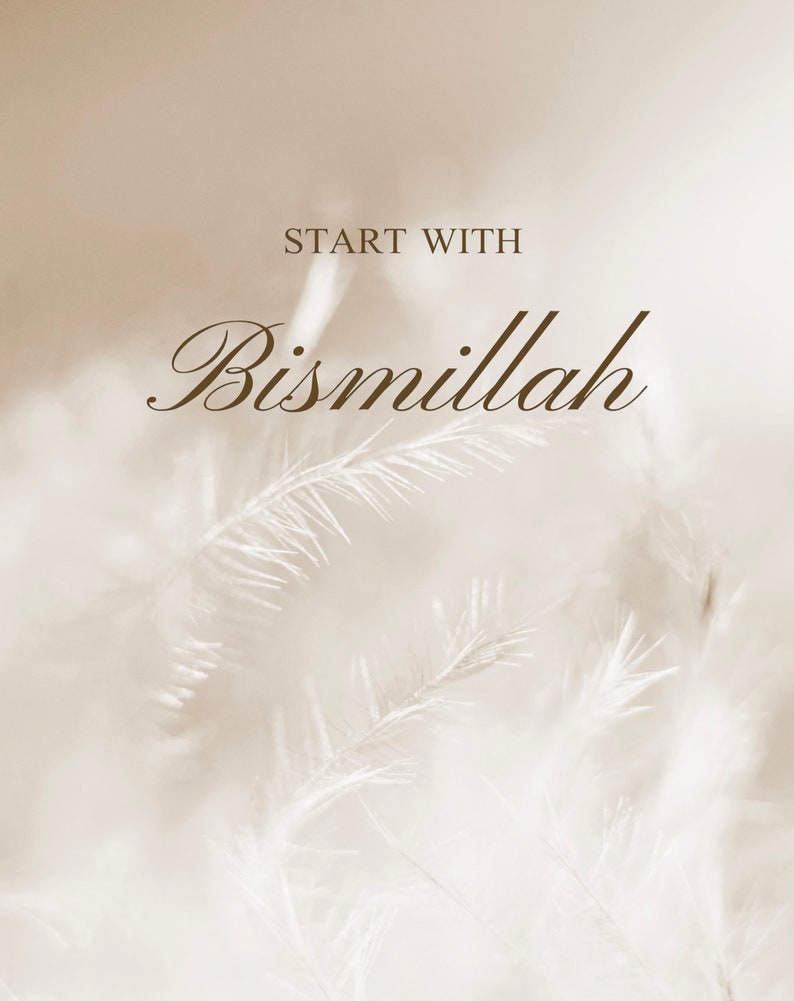Islam Wall Art Poster Set, Start With Bismillah, Digital Print ...