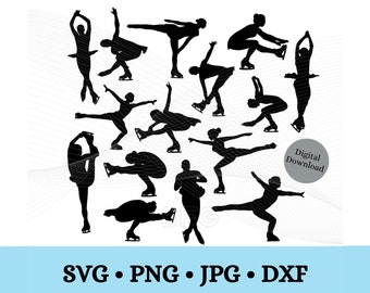 Figure Skating Laybacks and More SVG | Ice Skating SVG | Cricut Files ...