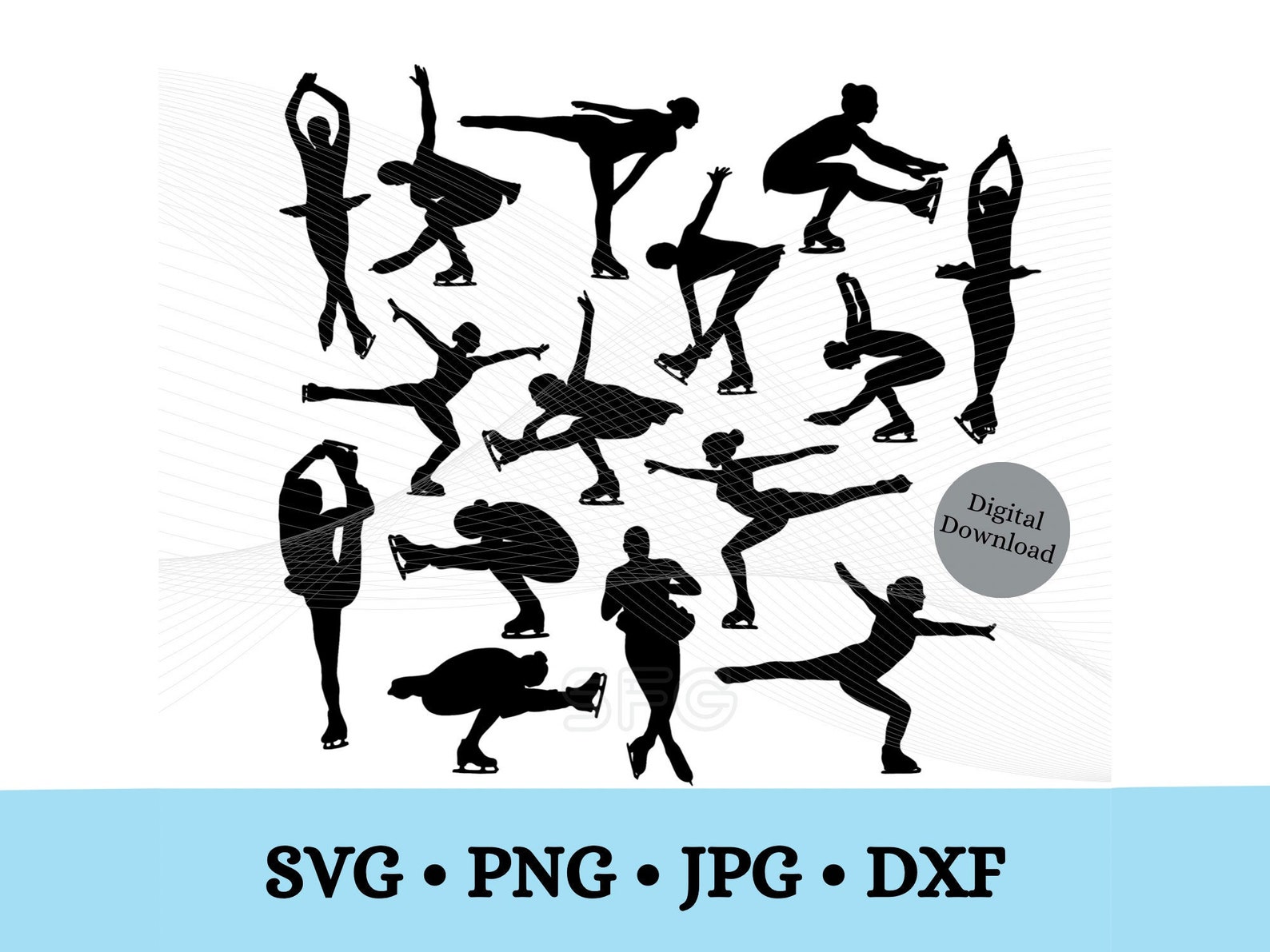 Figure Skating Jumps and Spins SVG Bundle| Figure Skating SVG | Cricut ...