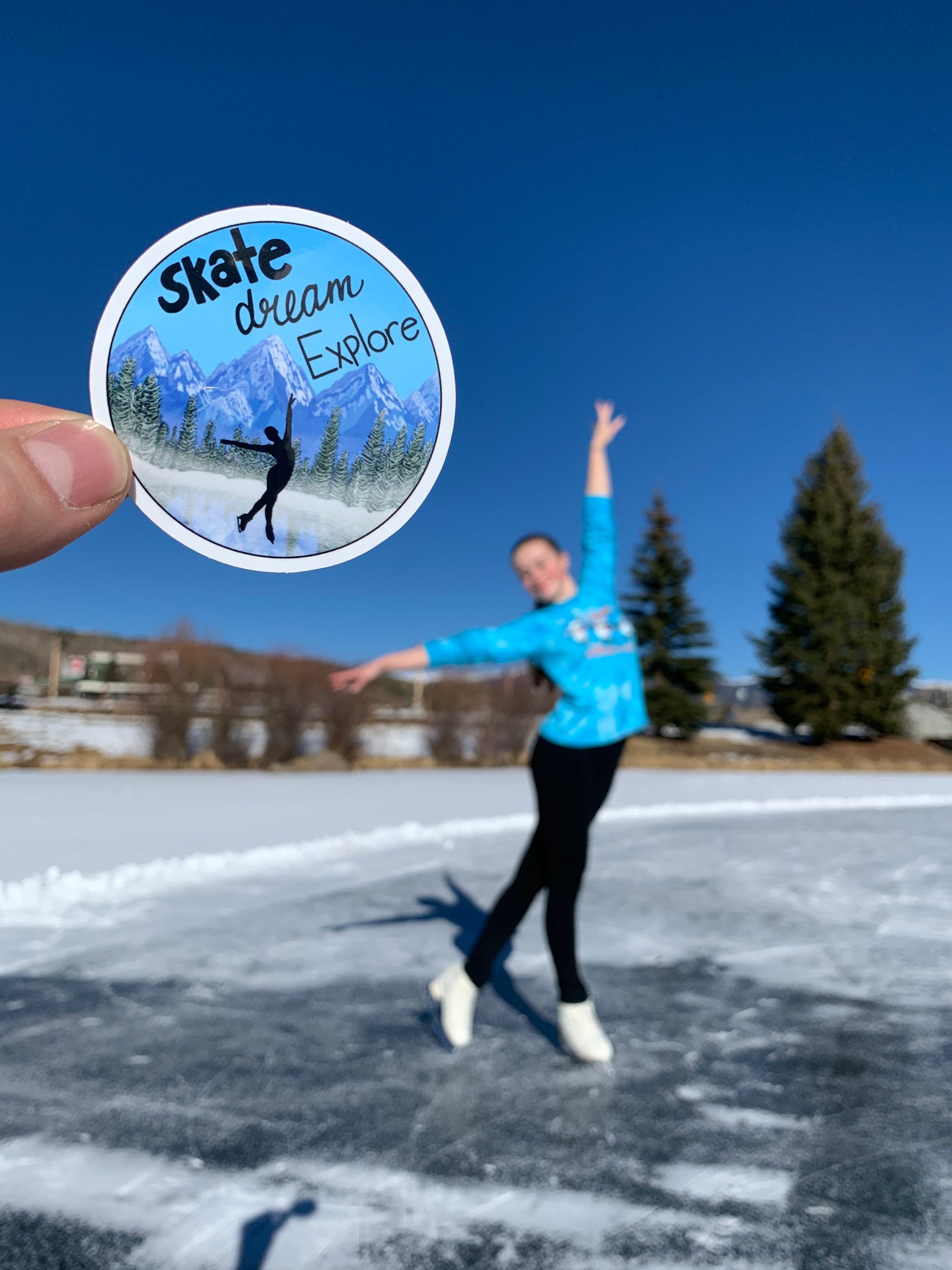Skate Dream Explore Vinyl Sticker | Waterproof Stickers | Ice Skating ...