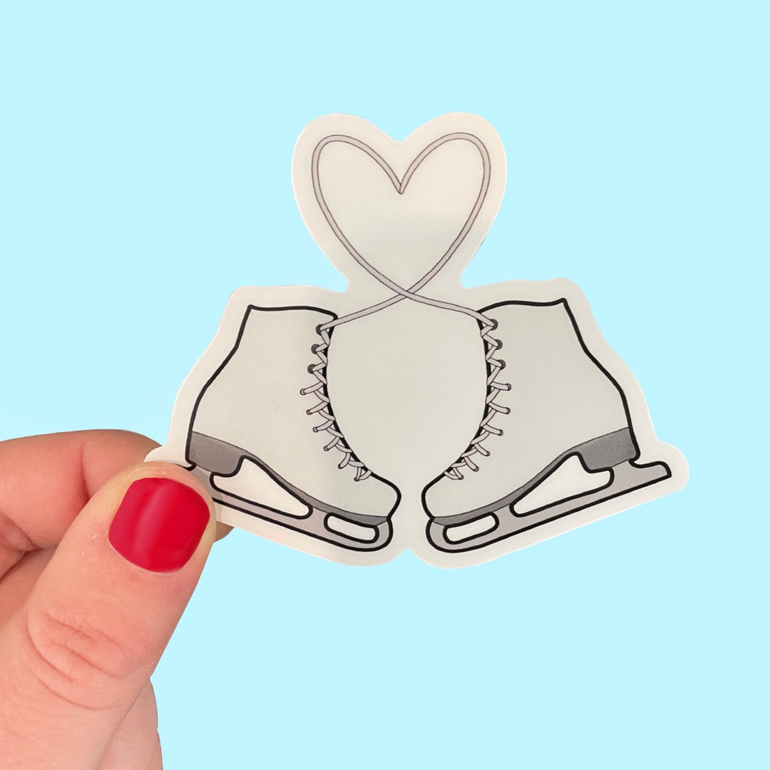 Heart Skate Lace Sticker | Ice Skating Decal | Ice Skating | Figure ...