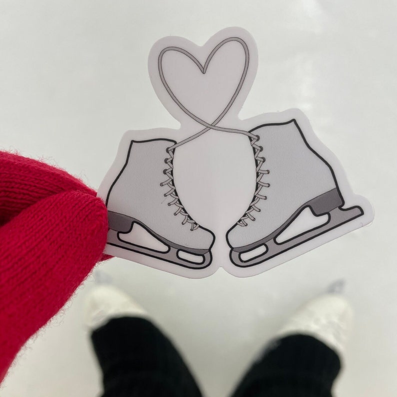 Heart Skate Lace Sticker | Ice Skating Decal | Ice Skating | Figure ...