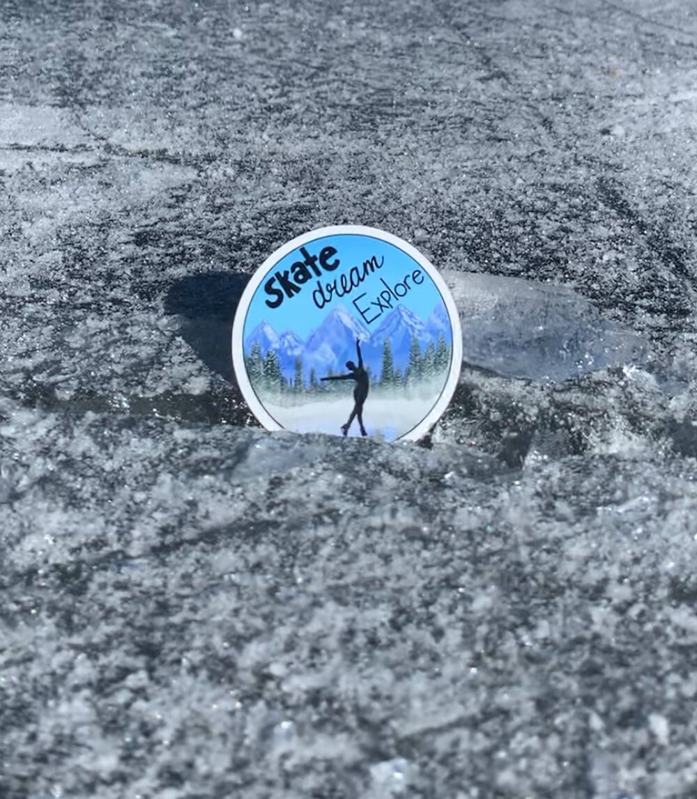 Skate Dream Explore Vinyl Sticker | Waterproof Stickers | Ice Skating ...
