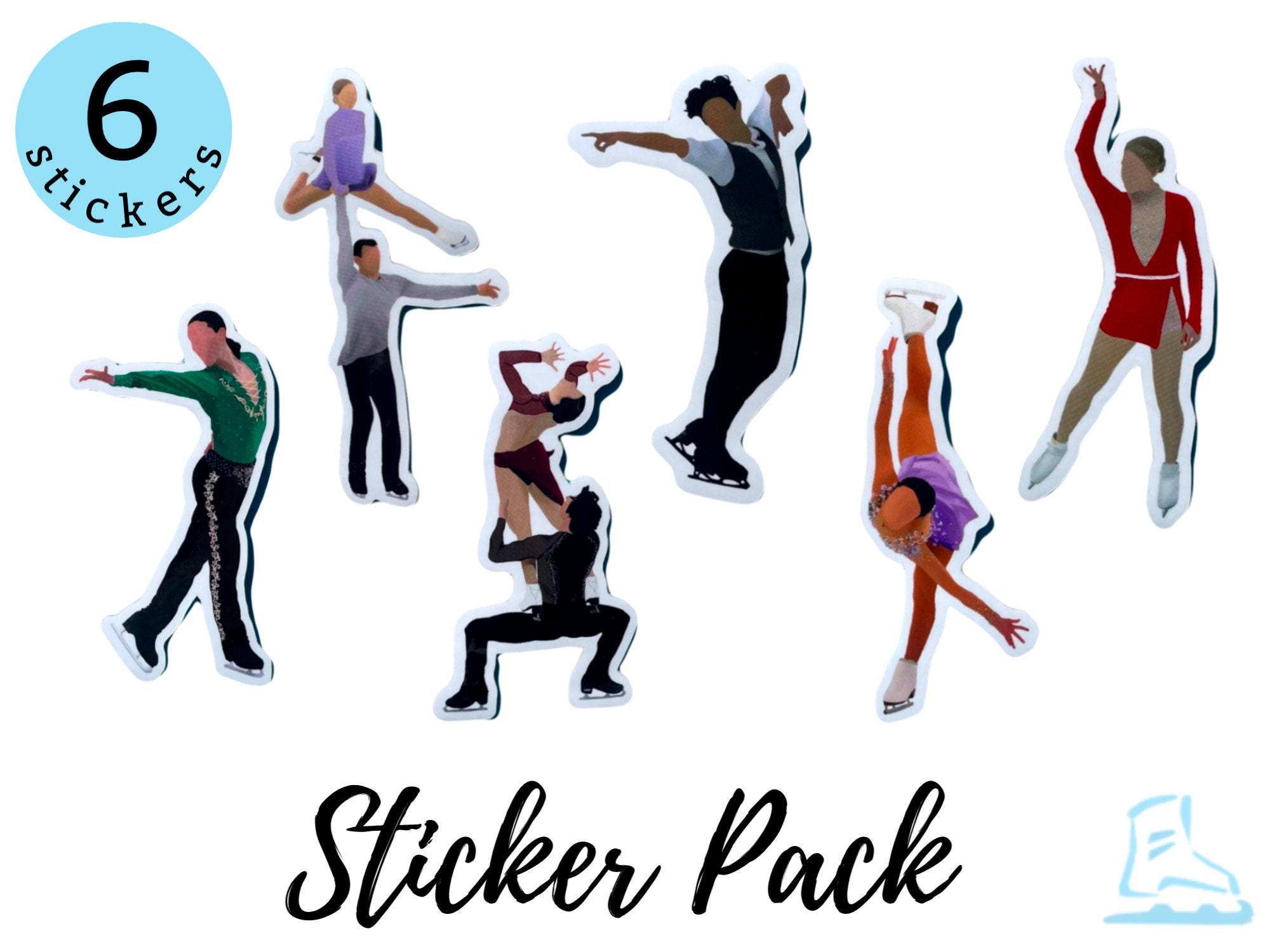 Figure Skaters Sticker Pack | Figure Skaters | Figure Skating Gifts ...