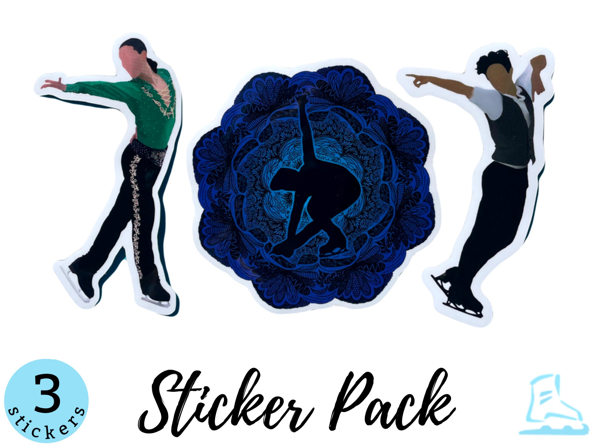 Mens Figure Skating Sticker Pack | Figure Skating Stickers | Figure ...