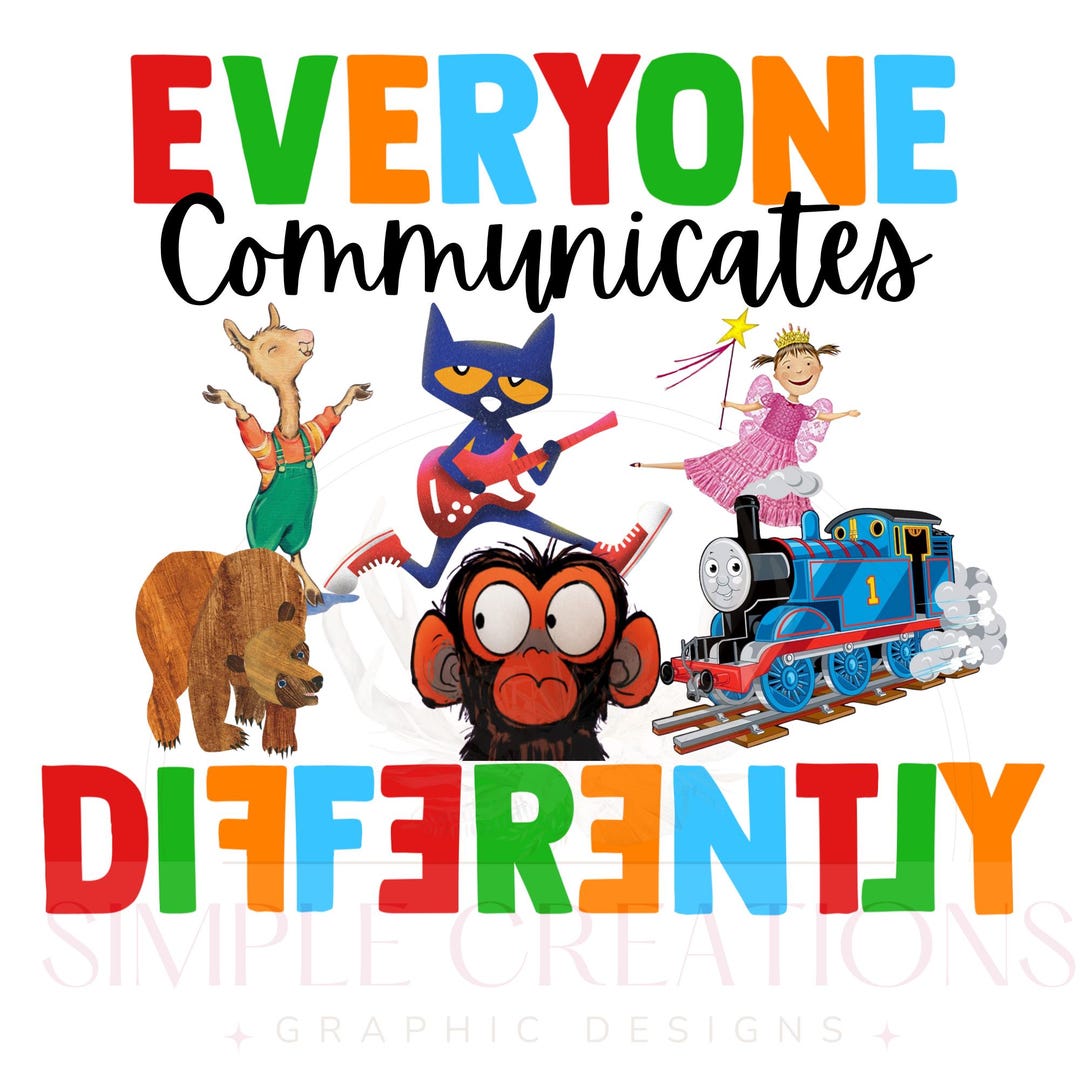 Everyone Communicates Differently Png, Children's Book Png, Autism ...