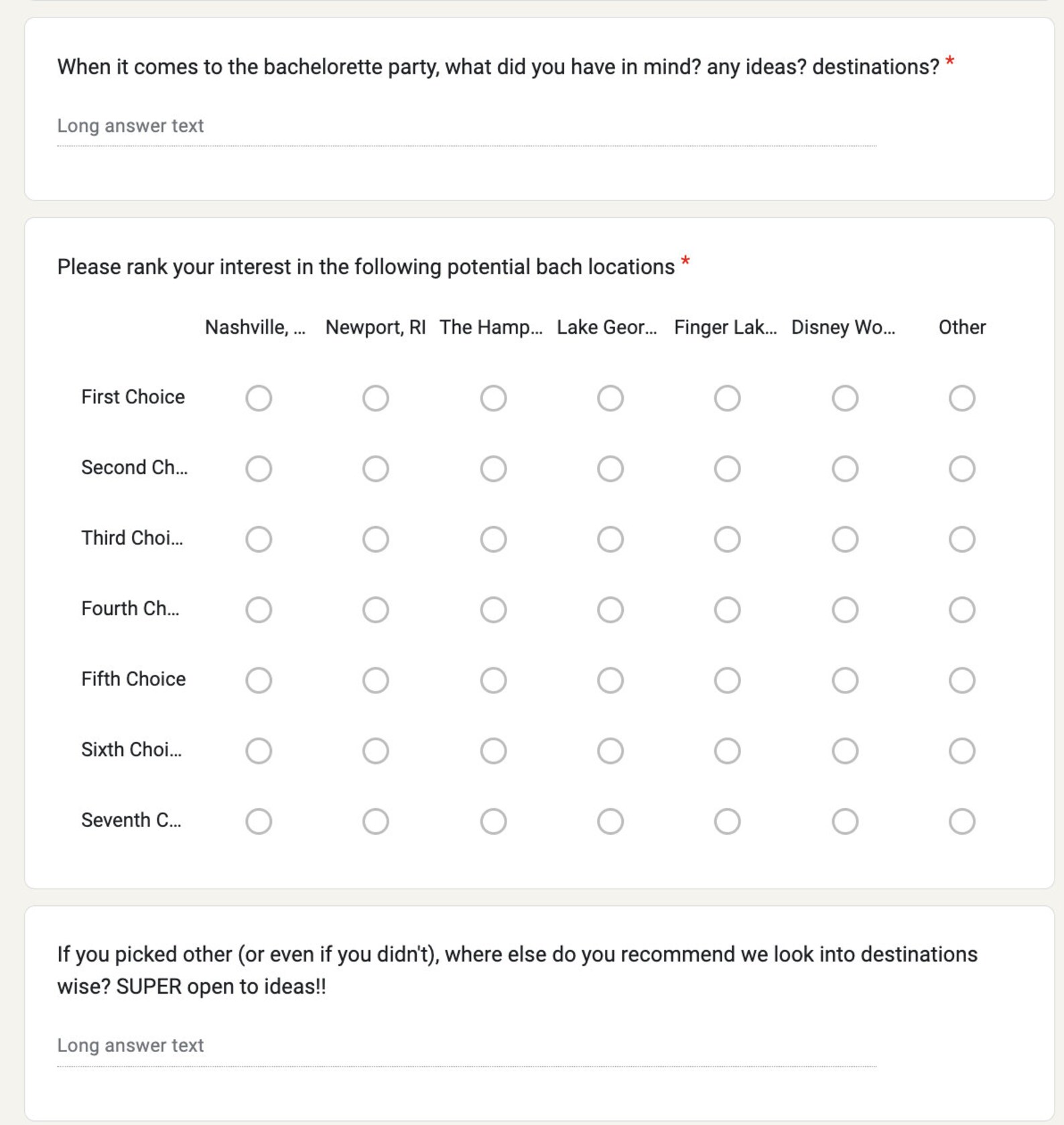 The Ultimate Bridal Party Planning Survey - Etsy