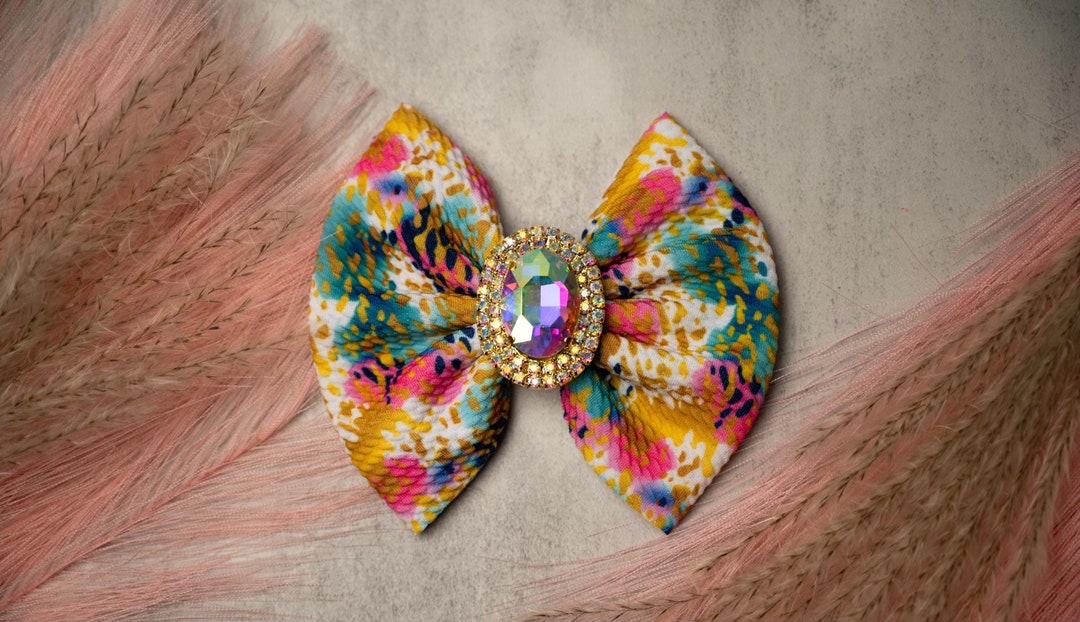 Colorful 5 Inch Bow, Western Wear, Southern Glitz Bows, Big Hair Bows ...