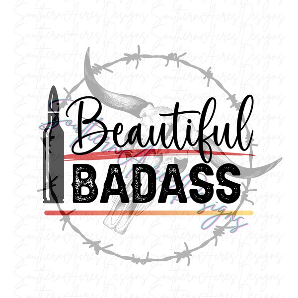 Beautiful Badass Svg - Etsy