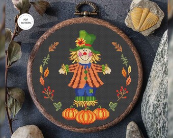 Scarecrow Cross Stitch - Etsy