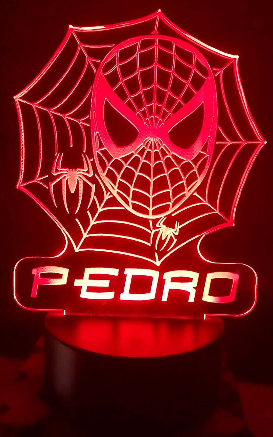 Custom LED Lamp Custom Superhero LED Custom Spider LED - Etsy