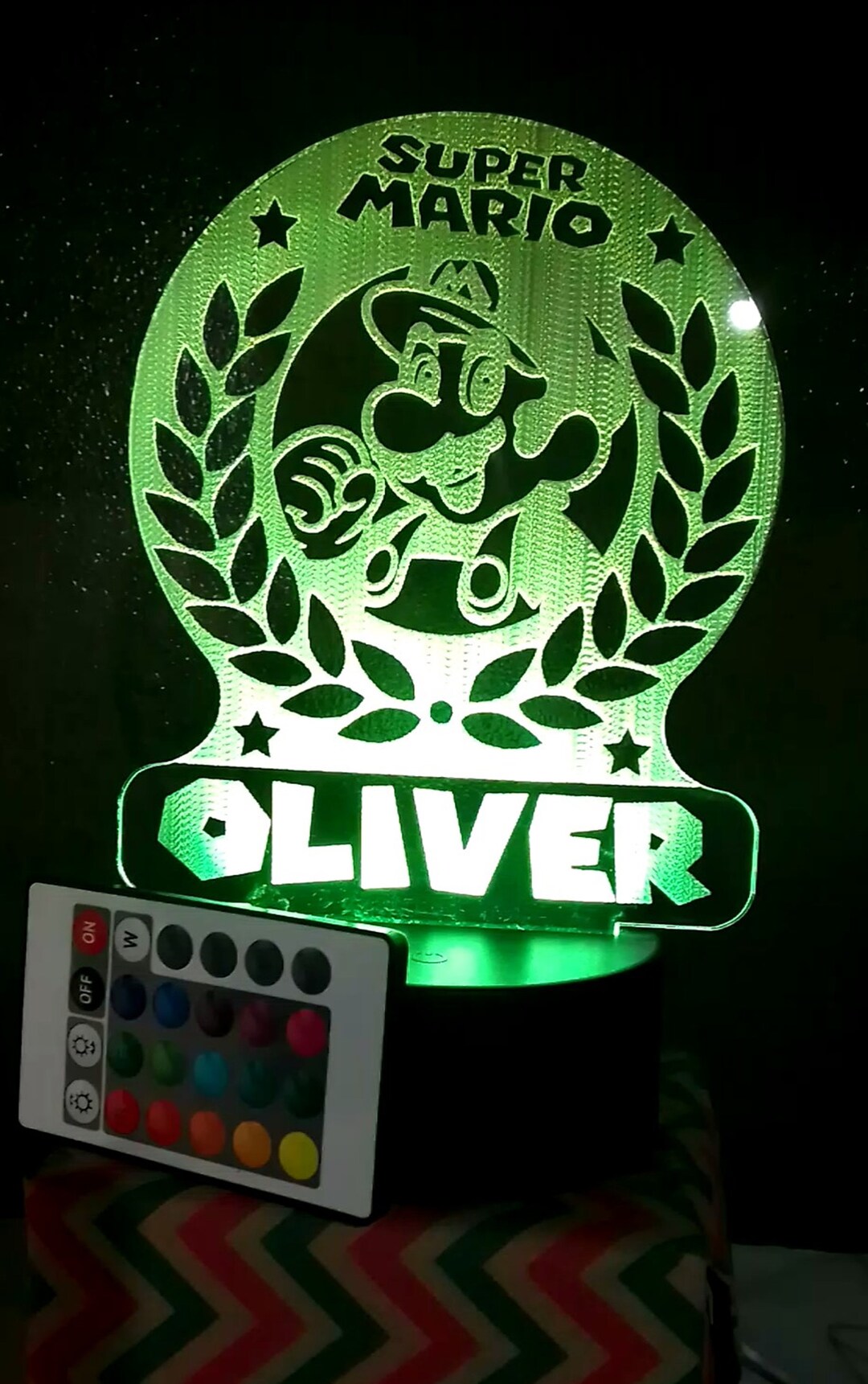 Personalized Led Lamp Super Mario Lamp Personalized Led With - Etsy