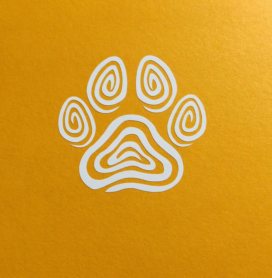 White Swirly Paw Print Vinyl - Paw Prints - White Vinyl - Tumbler - Cup ...