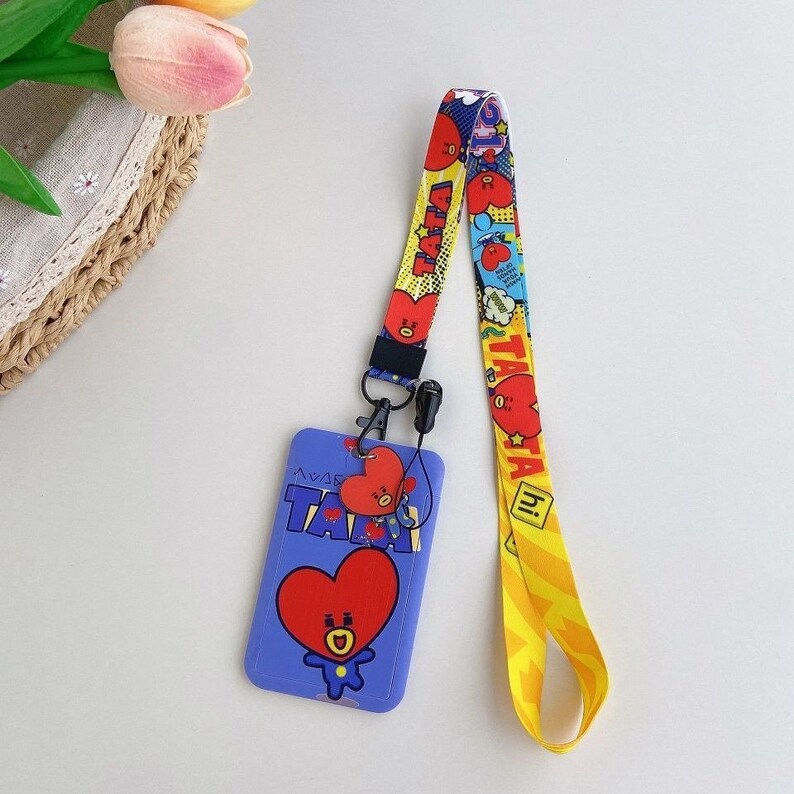 BT21 Mini Photocard Holder Kpop Keyring Holder - Etsy