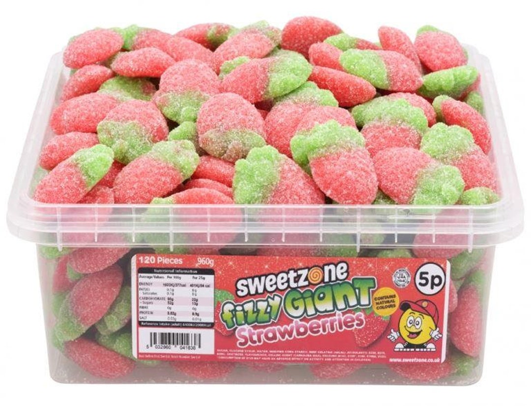 Fizzy Giant Strawberries 740g HMC Certified Halal - Etsy