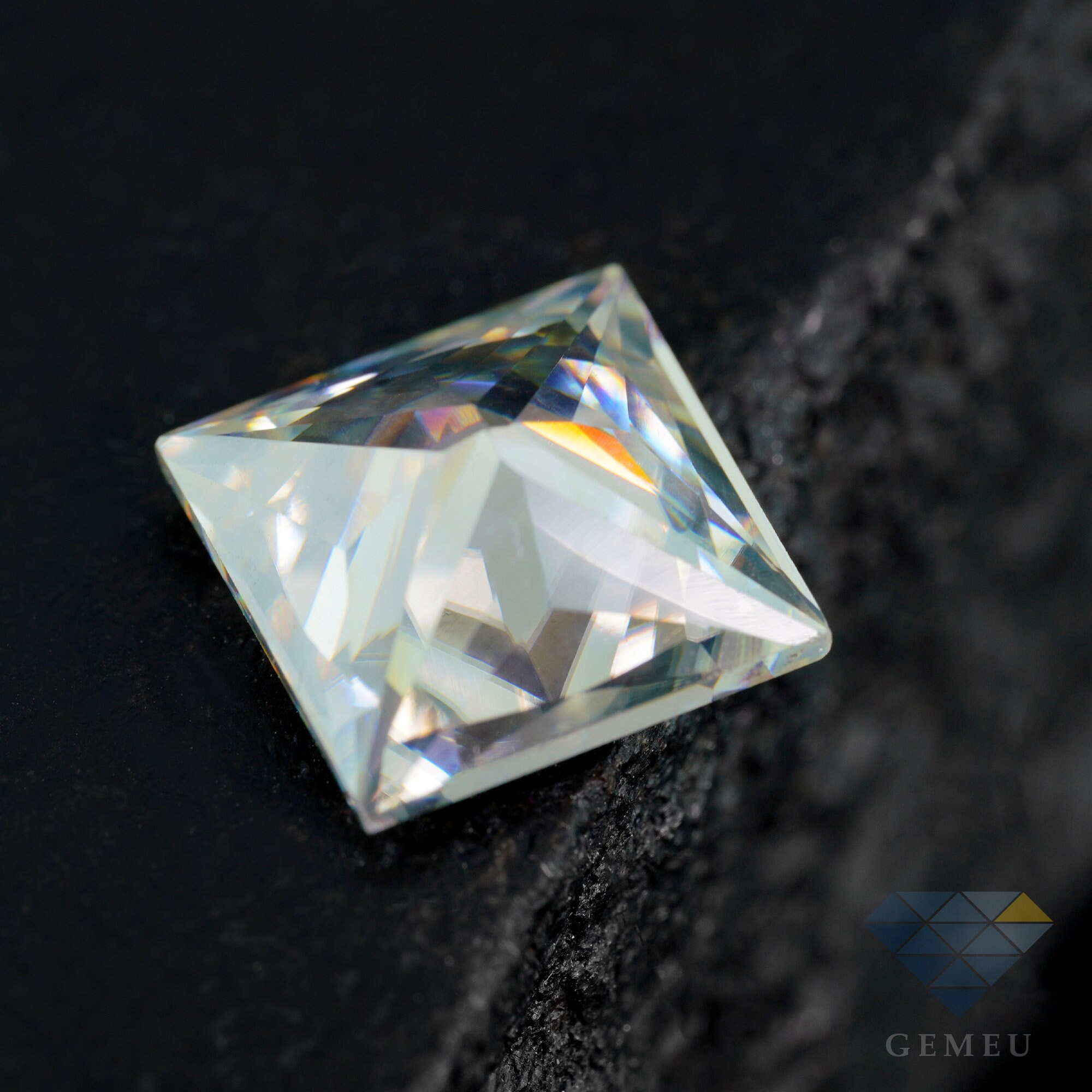 Princess Cut Moissanite 2.38ct. Genuine Best Diamond Alternative Loose ...