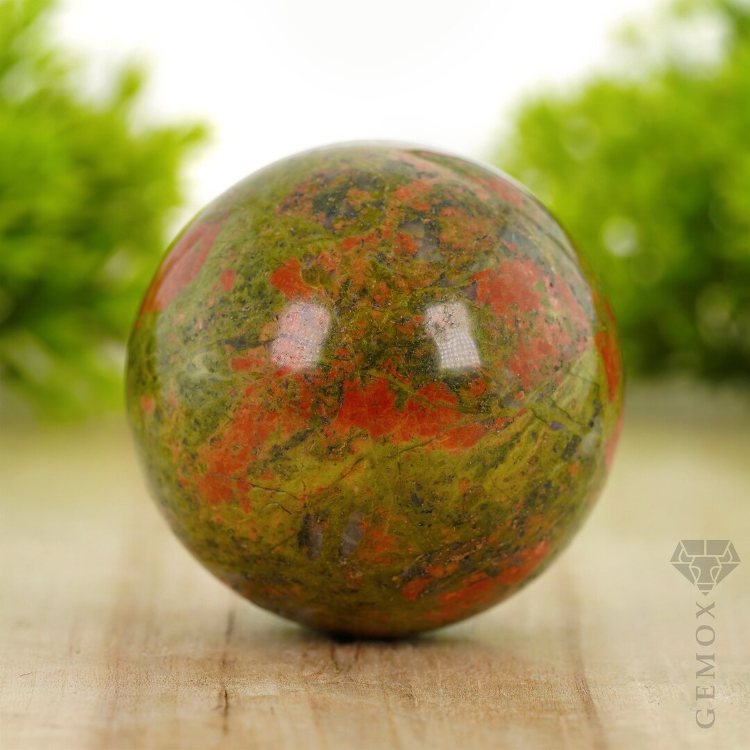 Green Unakite Sphere Natural Crystal Ball Hamburger Stone 63g. - Etsy