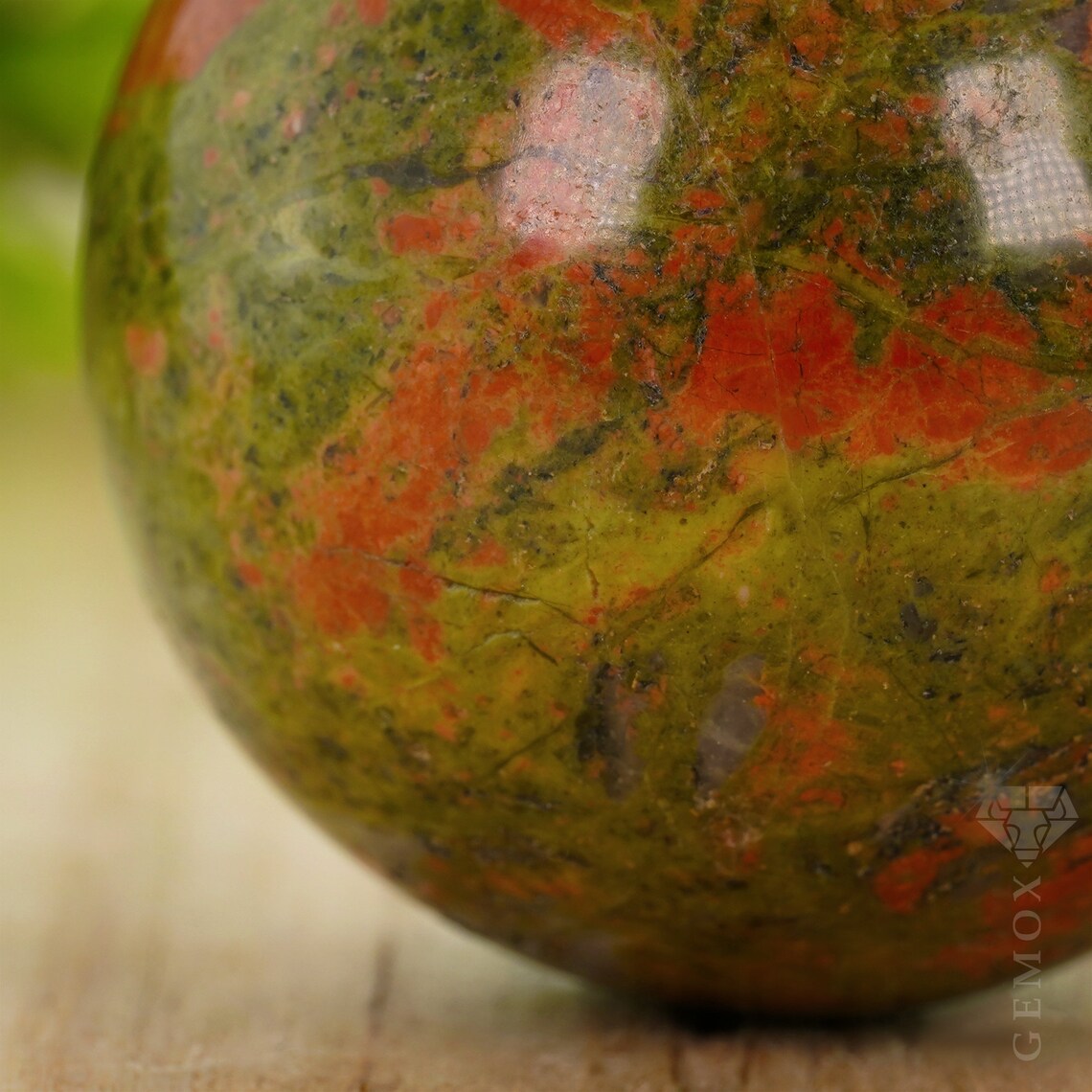 Green Unakite Sphere Natural Crystal Ball Hamburger Stone 63g. - Etsy