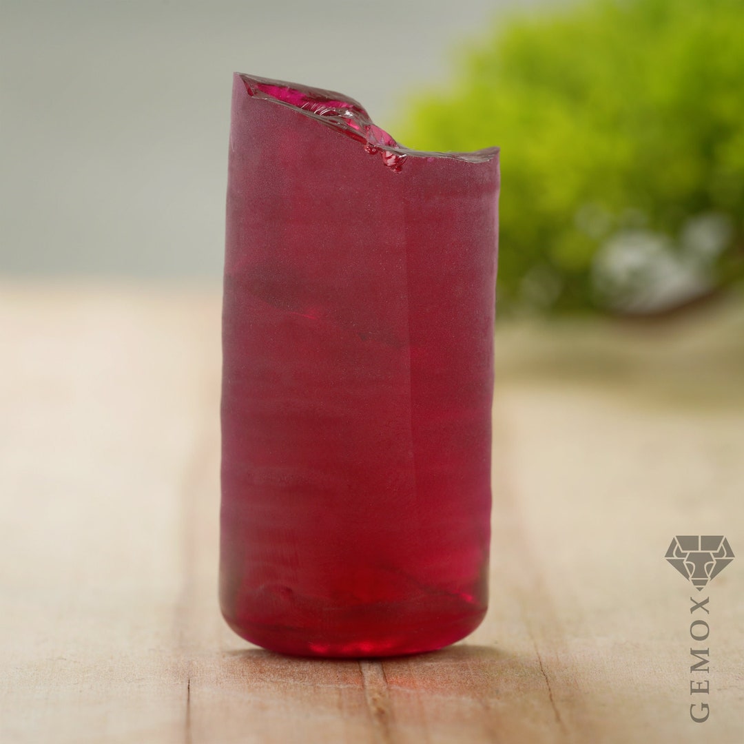 Ruby 36g. Rough Crystal Boule Genuine Red Corundum Uncut Stone Raw ...