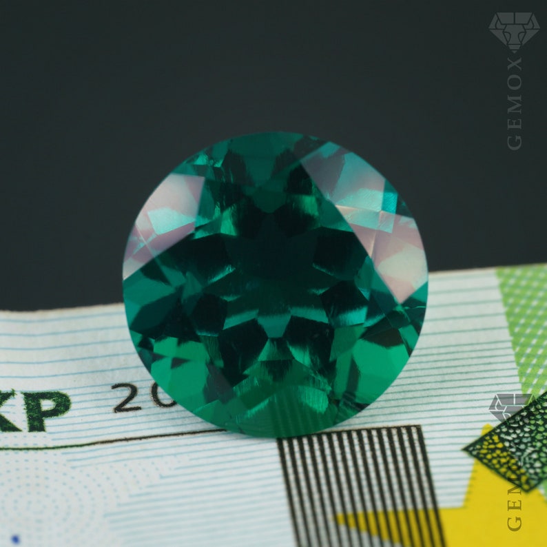 Emerald Hydrothermal Loose Gemstone Authentic Top Quality Round Сut ...