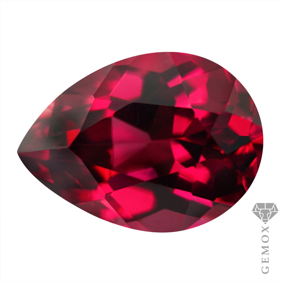 Rhodolite Garnet 1.83ct. Genuine Top Pear Cut Raspberry Red Loose ...