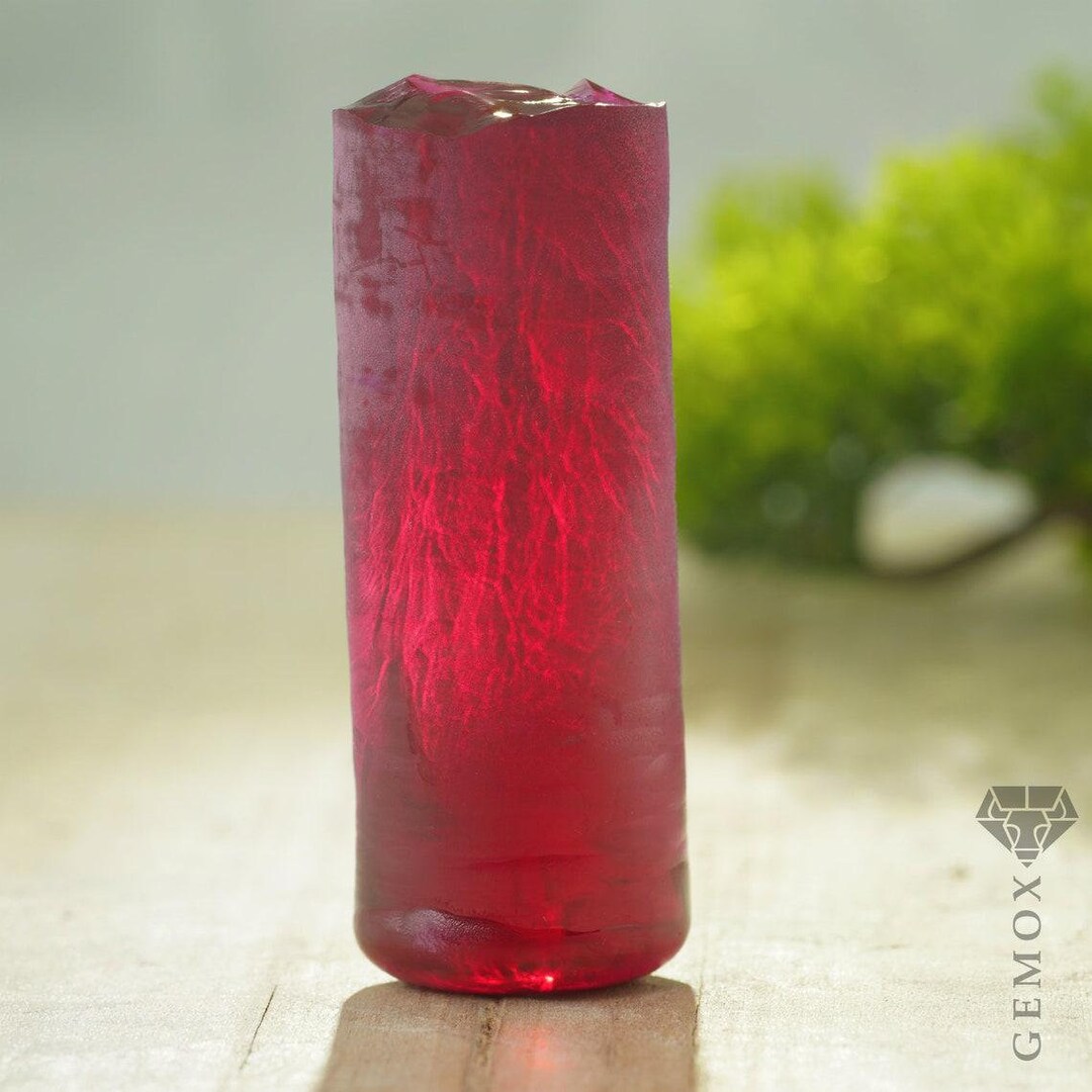 Ruby 59g. Rough Crystal Half a Boule Genuine Red Corundum Uncut Stone ...