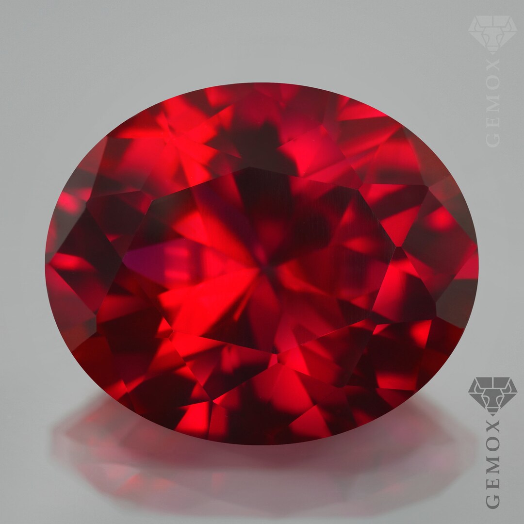 Ruby Loose Gemstone Authentic Lab-grown Oval Cut Classic Ruby Raspberry ...