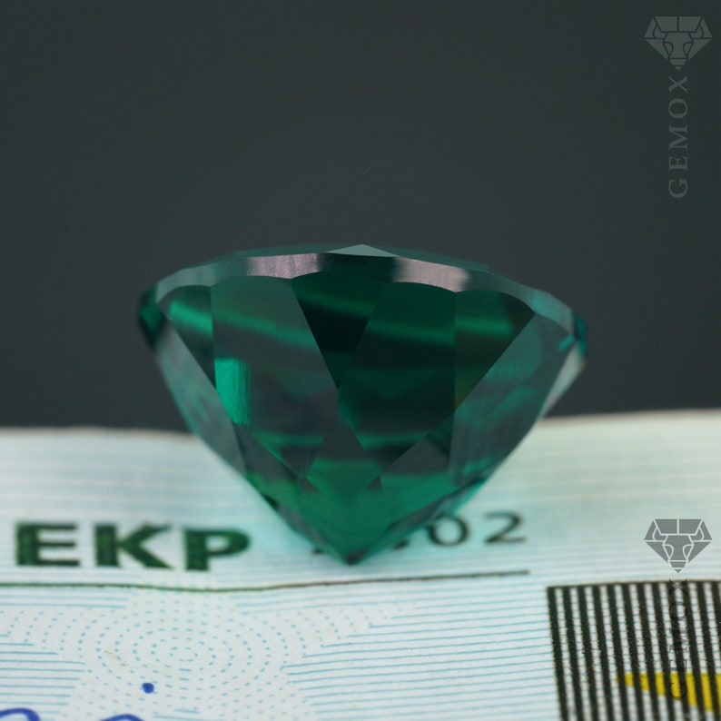 Emerald Hydrothermal Loose Gemstone Authentic Top Quality Round Сut ...