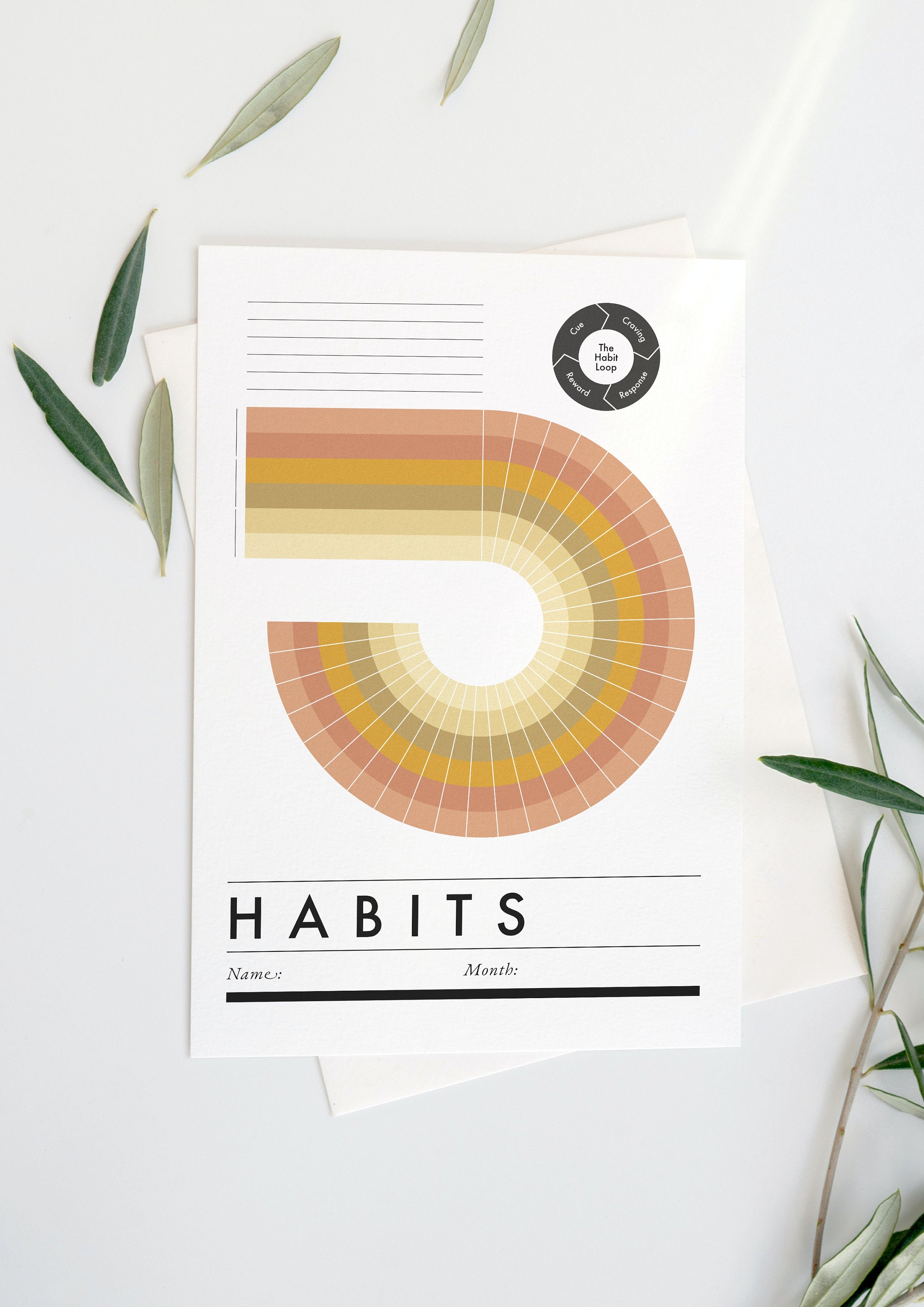 Daily Habit Tracker Circle / Artistic Habit Planner / Perfect Printable ...
