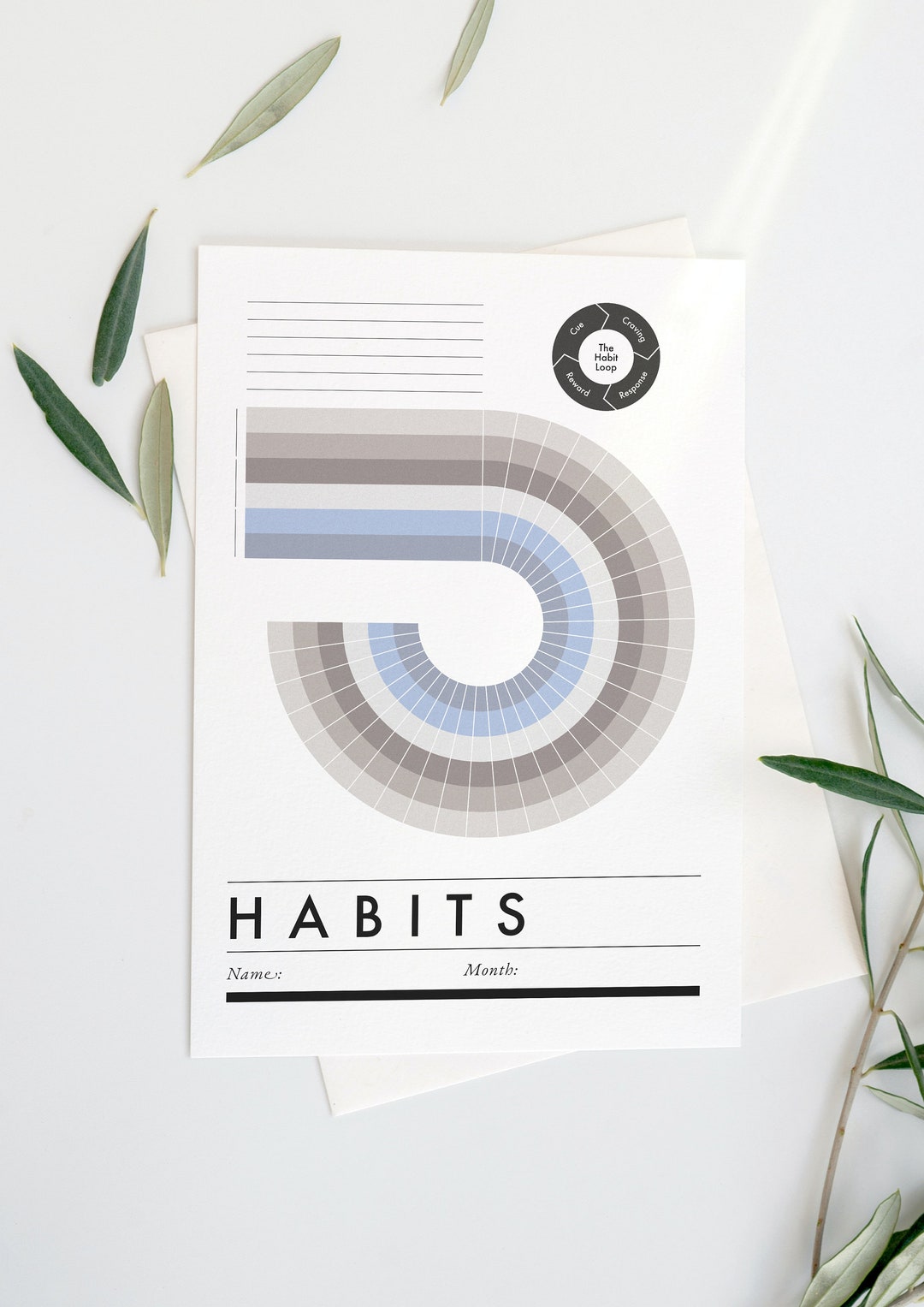 Daily Habit Tracker Circle / Artistic Habit Planner / Perfect Printable ...
