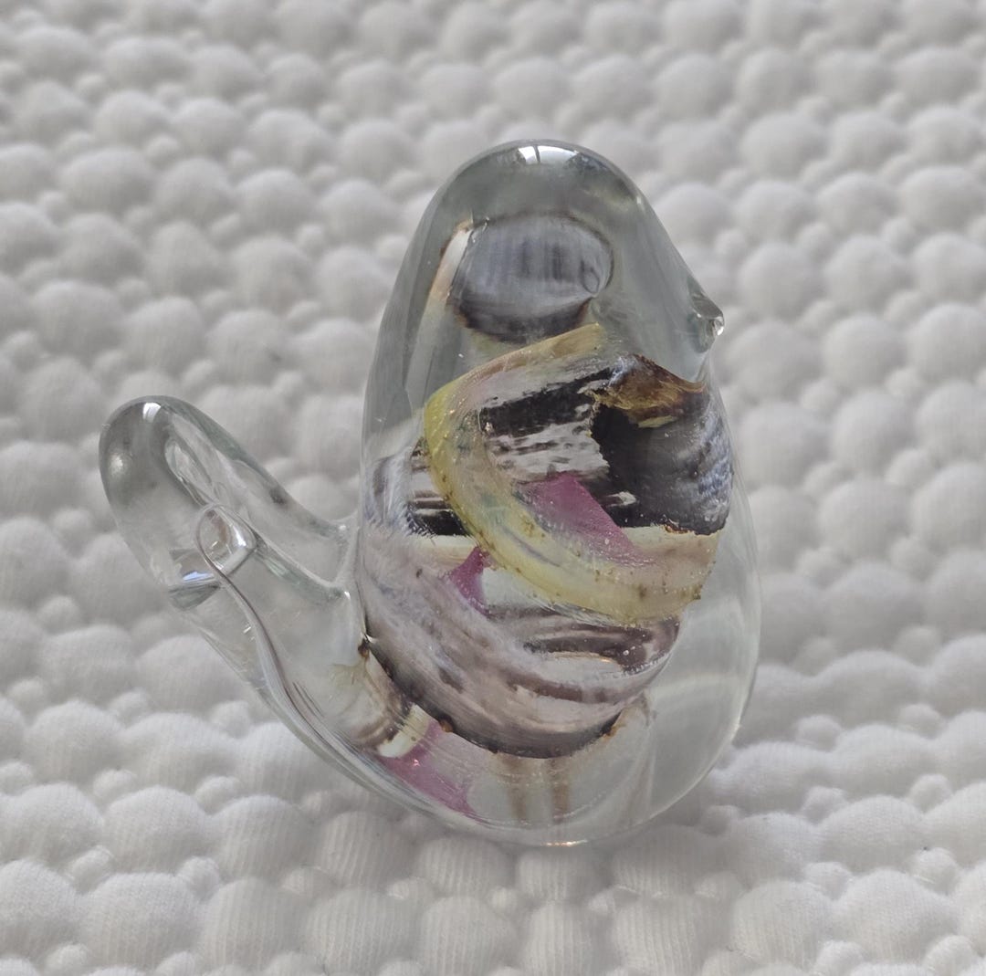 Hand Blown Bird Figurine "kerry Art" Paperweight. - Etsy