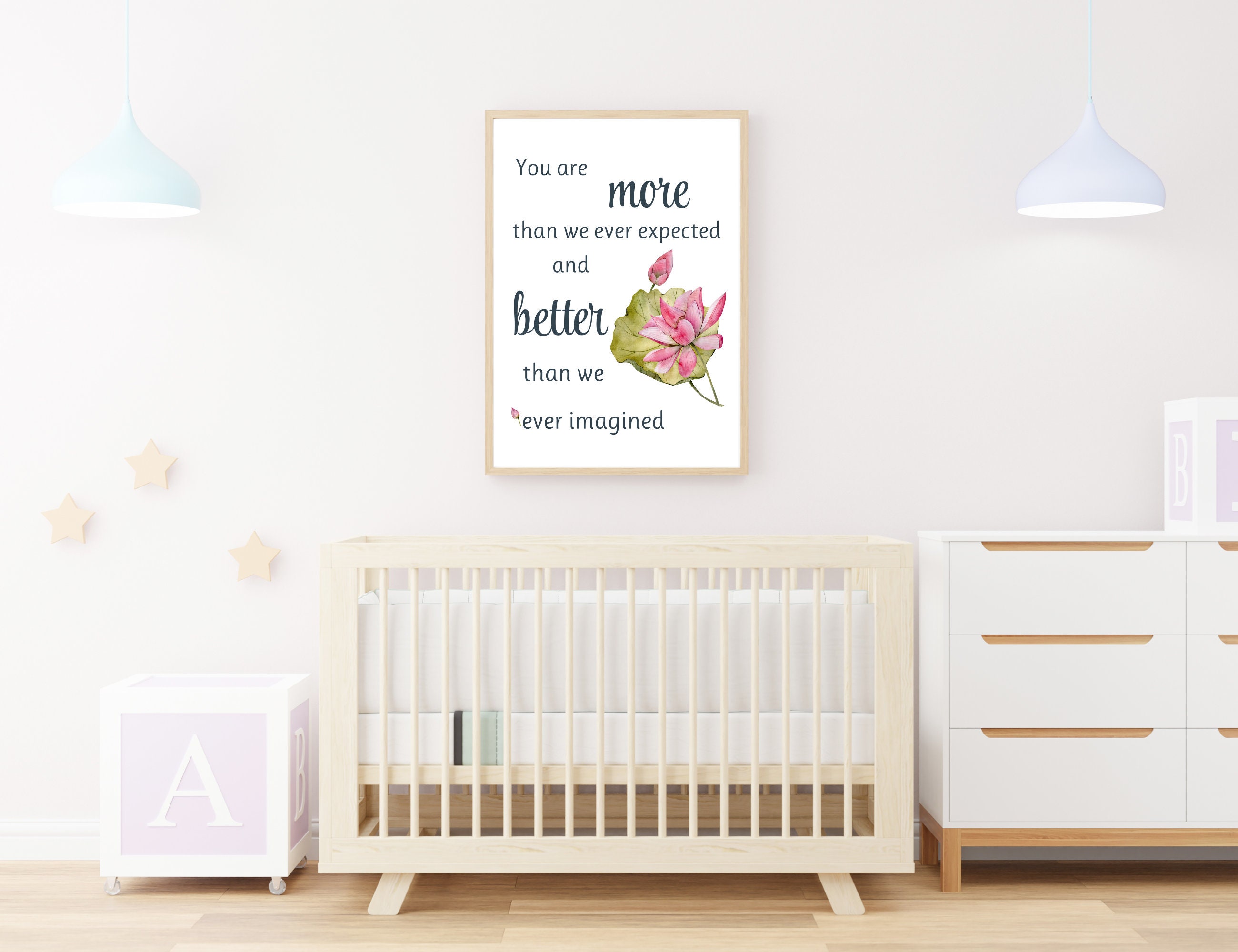 Nursery Décor, Set of 4 Printable Nursery Wall Art, Baby Décor, Baby ...