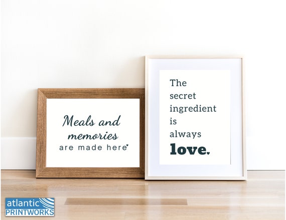 Printable Kitchen Signs Bundle Set of 2 Prints Dining Room - Etsy