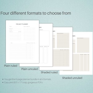 Project Management Planner 6-page Bundle Kit Printable Template Tracker ...