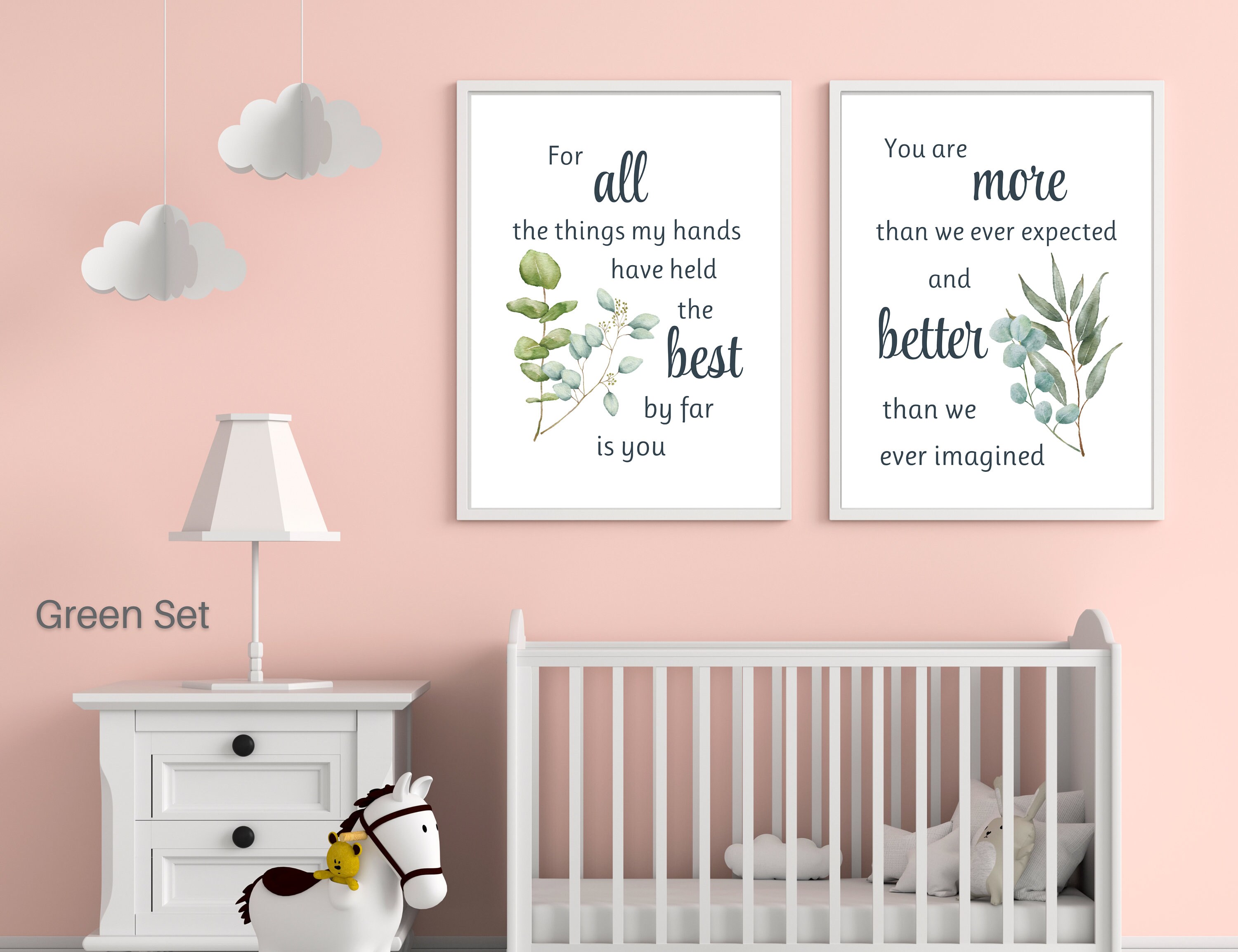 Nursery Décor, Set of 4 Printable Nursery Wall Art, Baby Décor, Baby ...