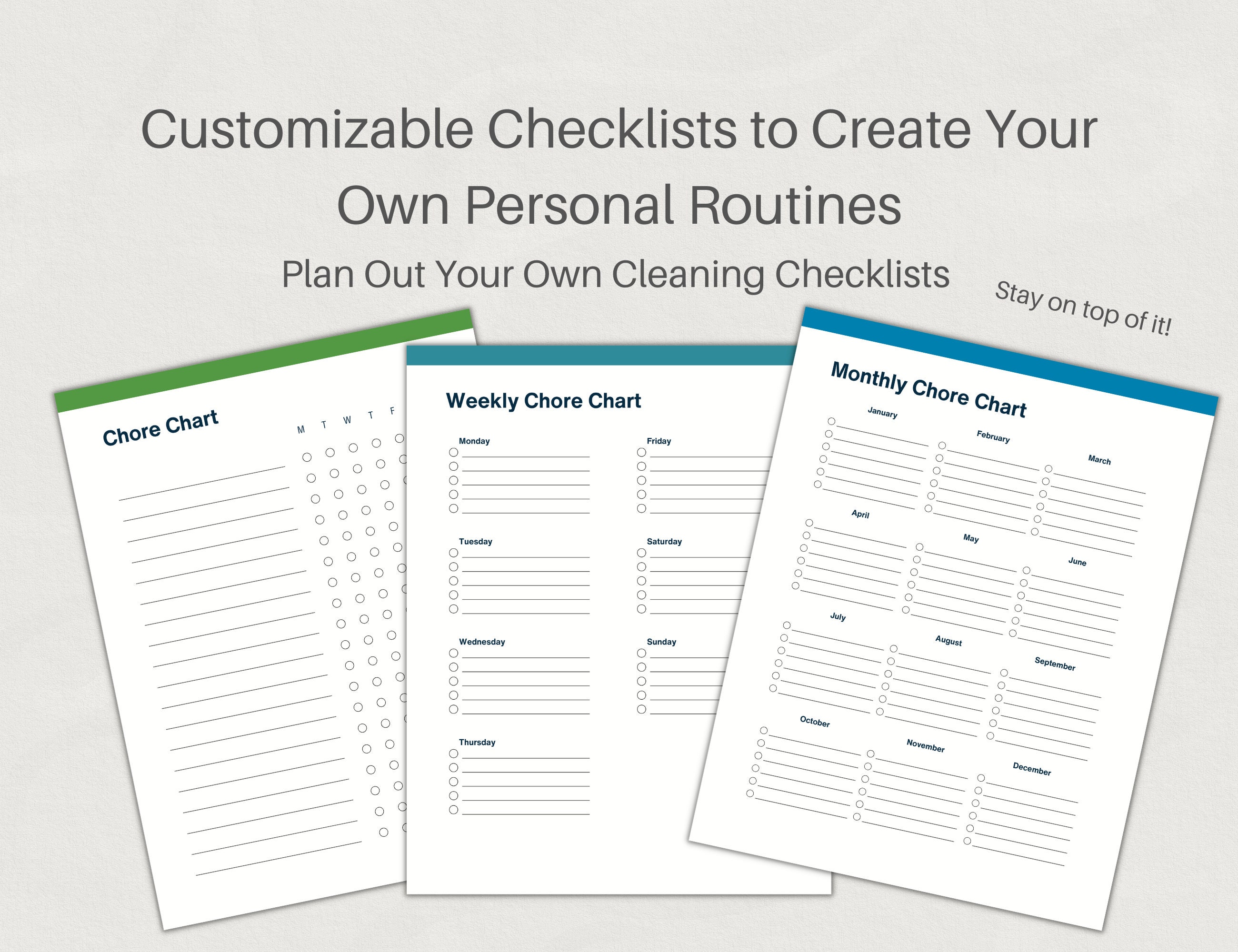 ADHD Cleaning Checklists Bundle, Cleaning Schedule, Cleaning Planner ...