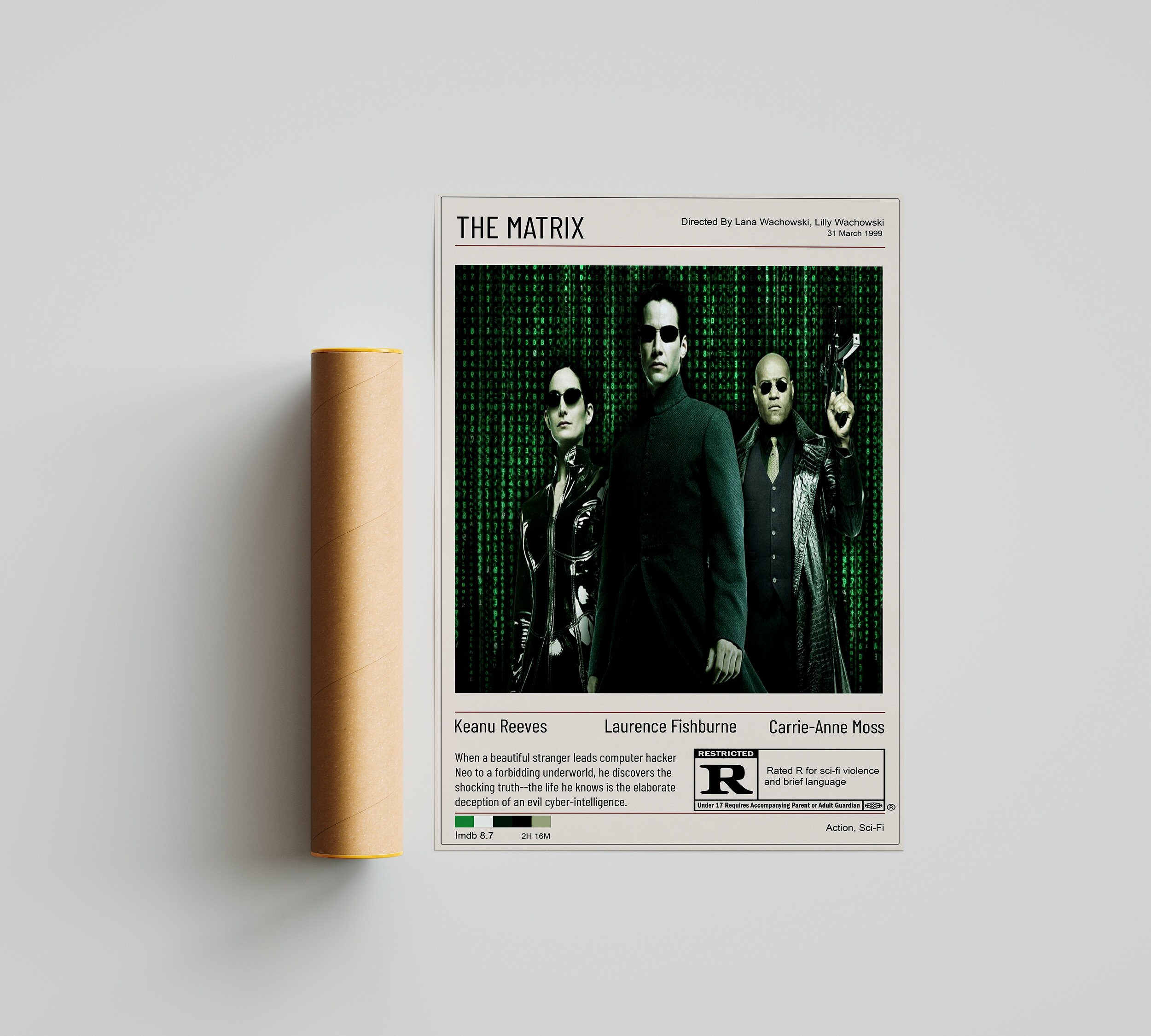 Buy The Matrix Keanu Reeves Lana Wachowski Vintage Retro Art Print ...