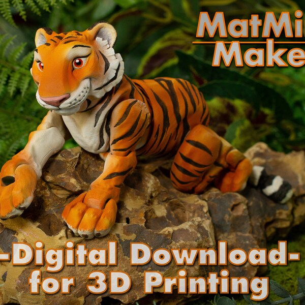 Tiger Stl File - Etsy