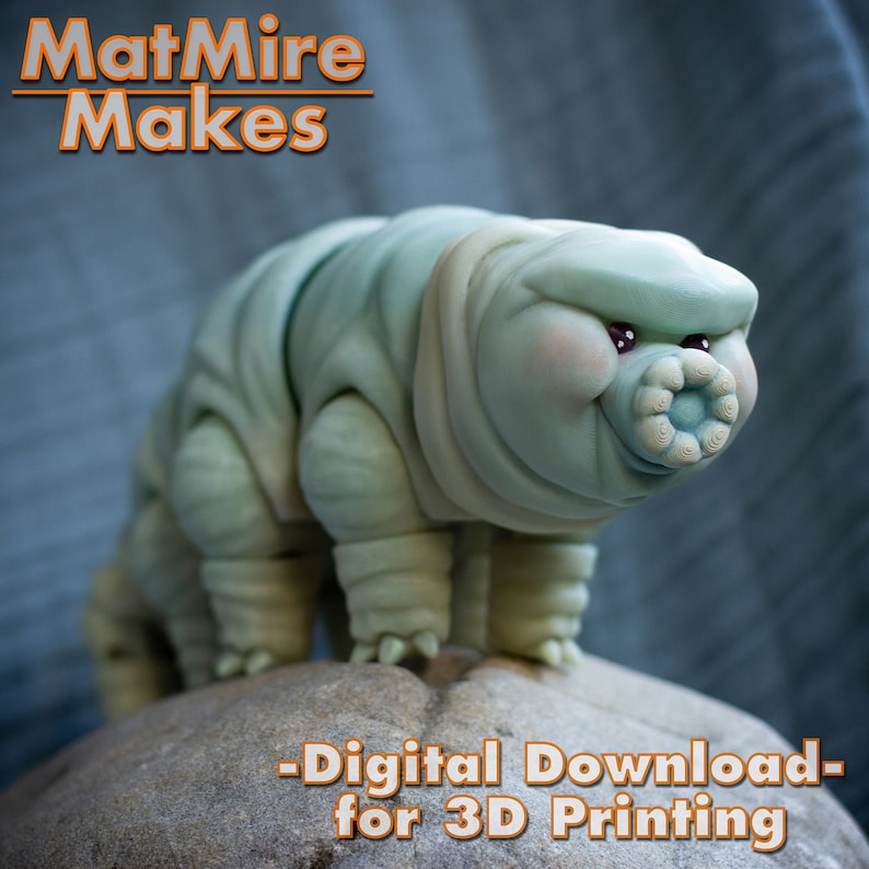 Tardigrade Digital .STL File for 3d Printing, Water Bear, Moss Piglet ...