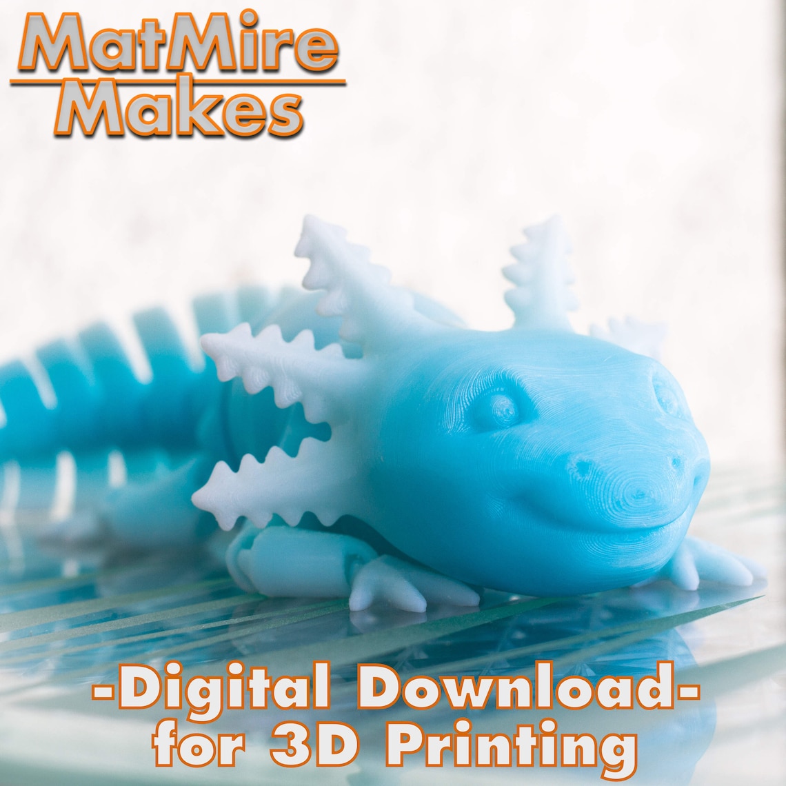 Articulated Axolotl .STL Digital File Print-in-place Body - Etsy Articulated Axolotl .STL Digital File Print-in-place Body - Etsy