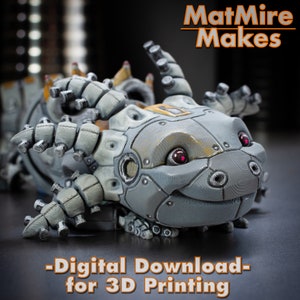 Robolotl - Robot Axolotl Digital .STL File for 3d Printing, Articulated ...