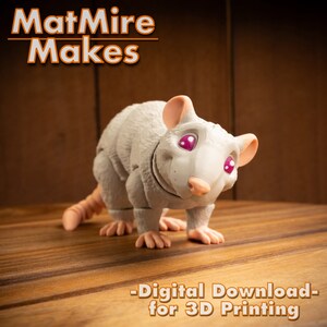 Rat Digital .STL File for 3d Printing, Articulated Fidget Rodent Figure ...