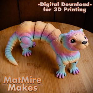 Ferret Digital .STL File for 3d Printing, Articulated Fidget Figure ...