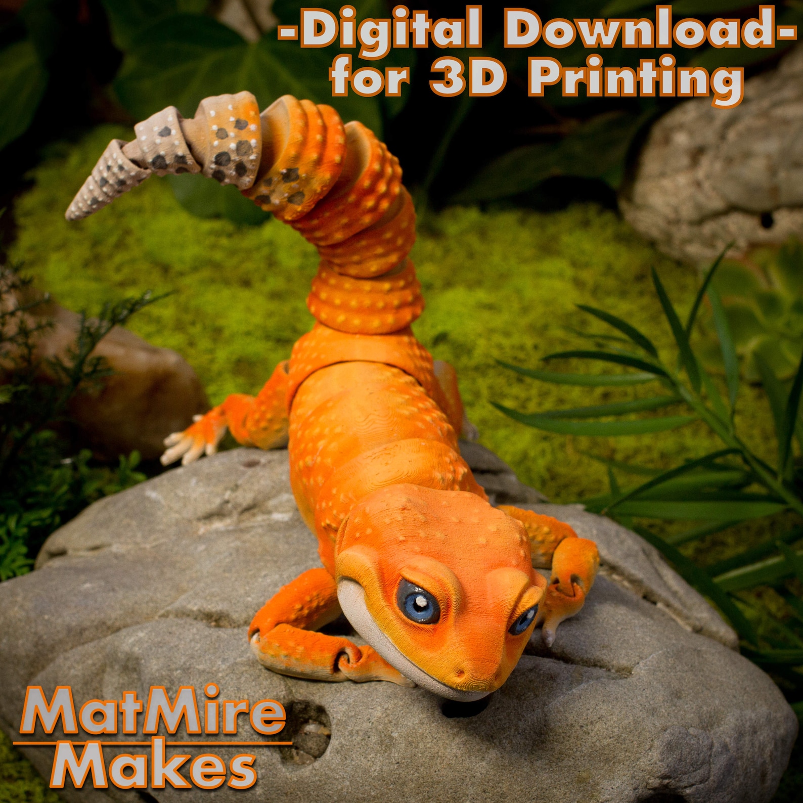 Leopard Gecko Digital .STL File for 3dprinting Articulated - Etsy Leopard Gecko Digital .STL File for 3dprinting Articulated - Etsy