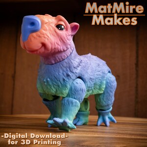 Capybara Digital .STL File for 3d Printing, Articulated Fidget Figure ...