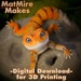 Leopard Gecko Digital .STL File for 3d Printing, Articulated Fidget ...