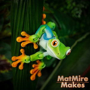 Tree Frog Digital .STL File for 3d Printing, Articulated Fidget Figure ...