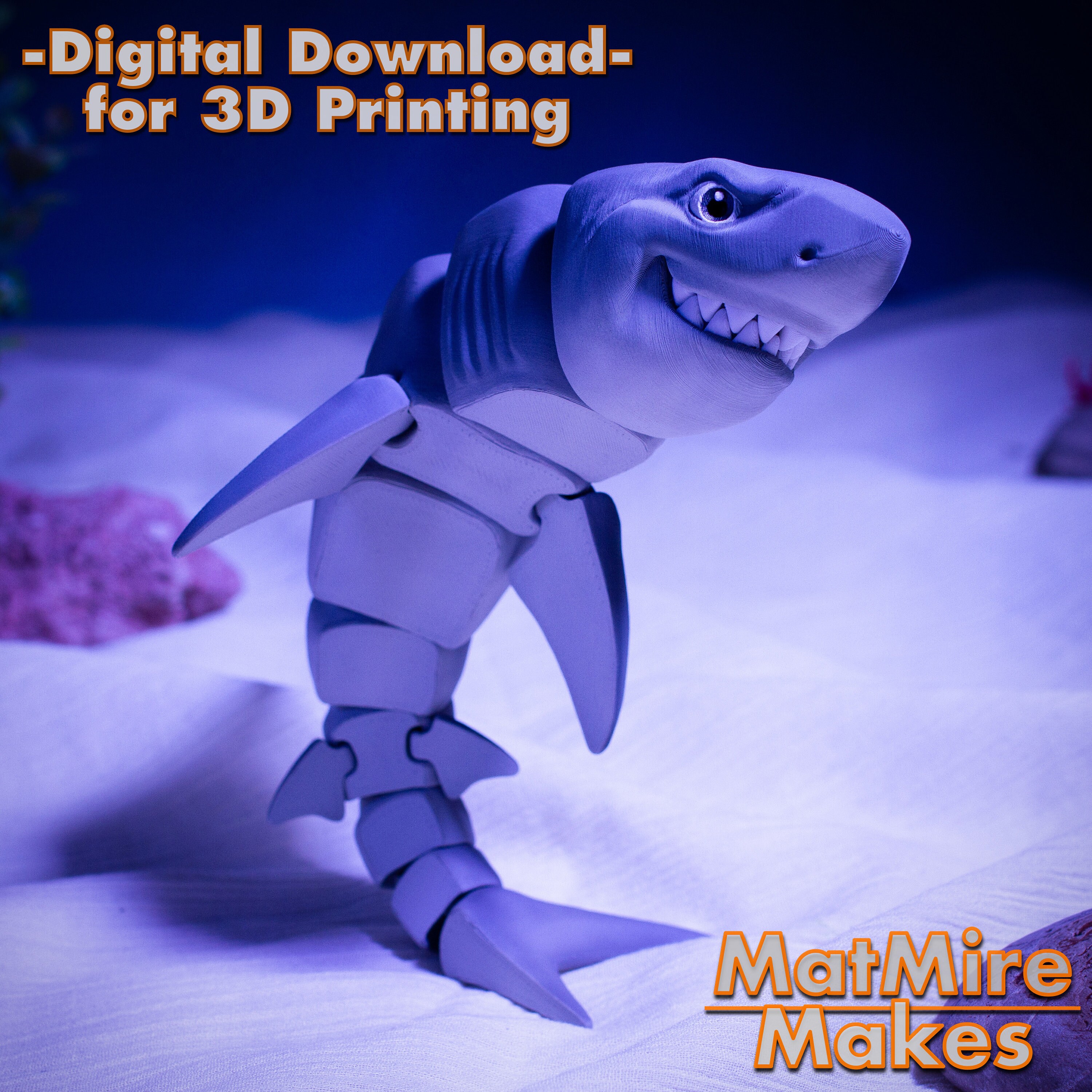 Great White Shark Digital .STL File for 3dprinting - Etsy Australia