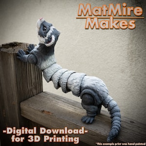 Ferret Digital .STL File for 3d Printing, Articulated Fidget Figure ...